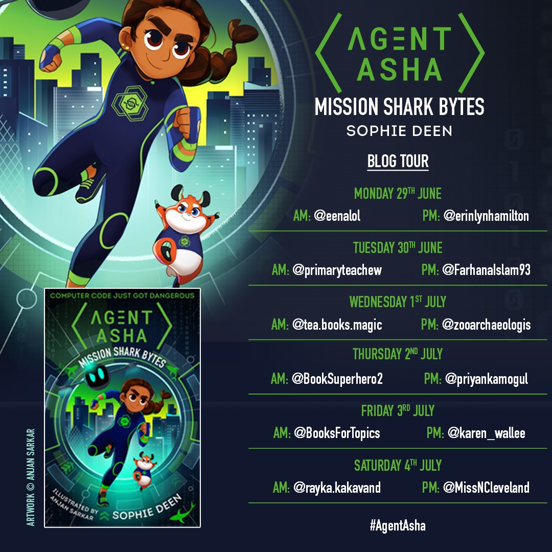Agent Asha: Mission Shark Bytes by Sophie Deen, illustrated by Anjan ...